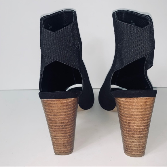 Sole Society | Shoes | Sole Society Black Slingback Open Toe Suede Heel ...